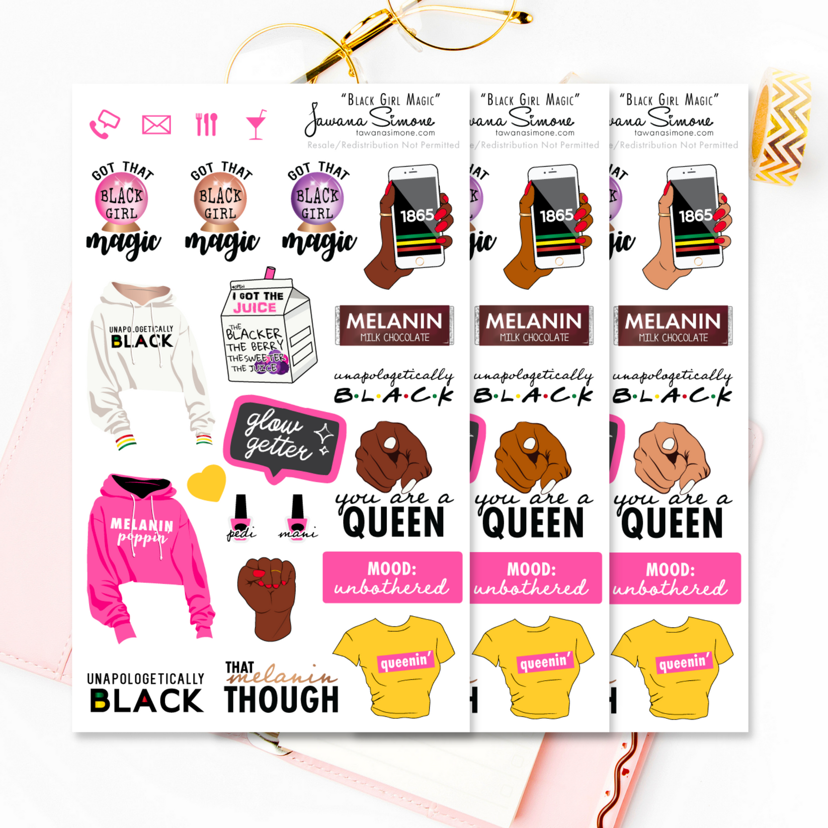 Black Girl Magic Planner Stickers – Tawana Simone