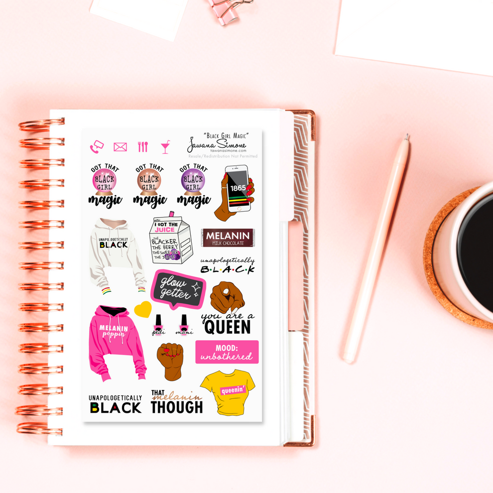 Black Girl Magic Planner Stickers – Tawana Simone