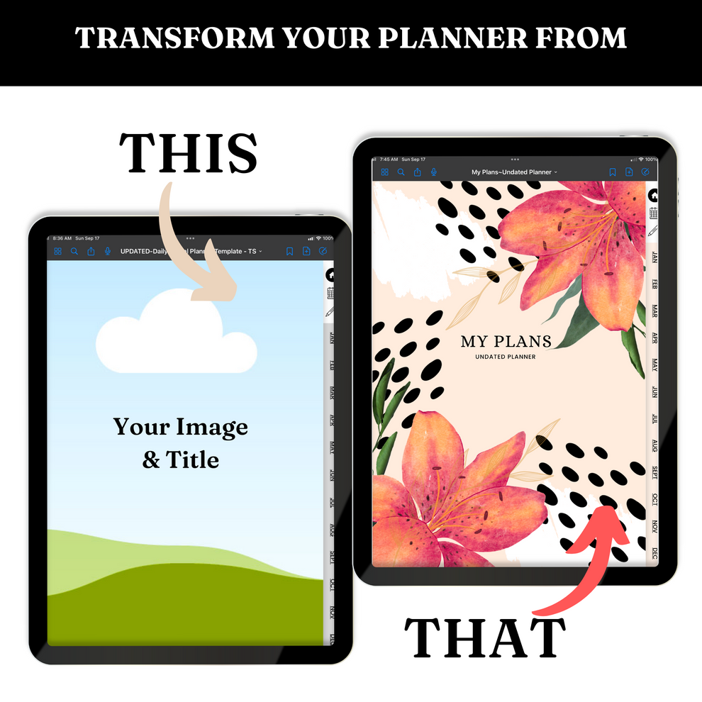 Undated 12 Month Digital Planner Template - PLR – Tawana Simone