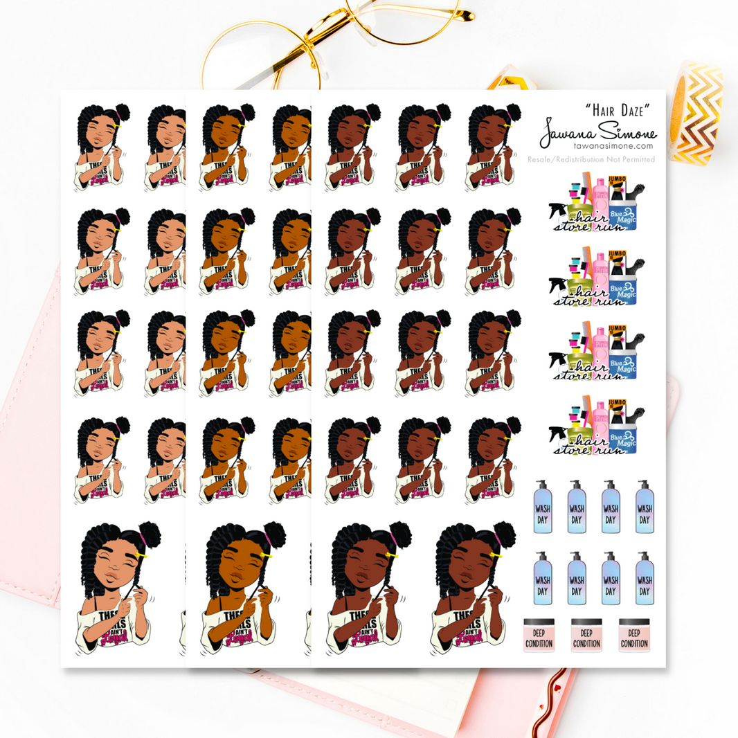 Hair & Beauty Planner Stickers – Tawana Simone