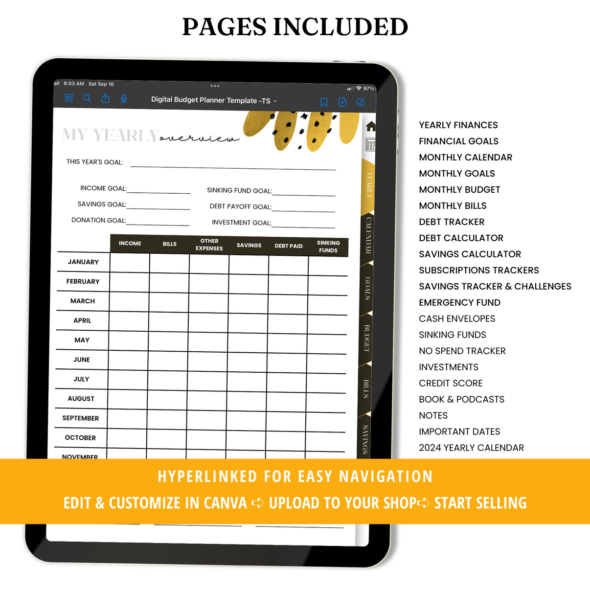 Digital Budget Planner Template - PLR – Tawana Simone