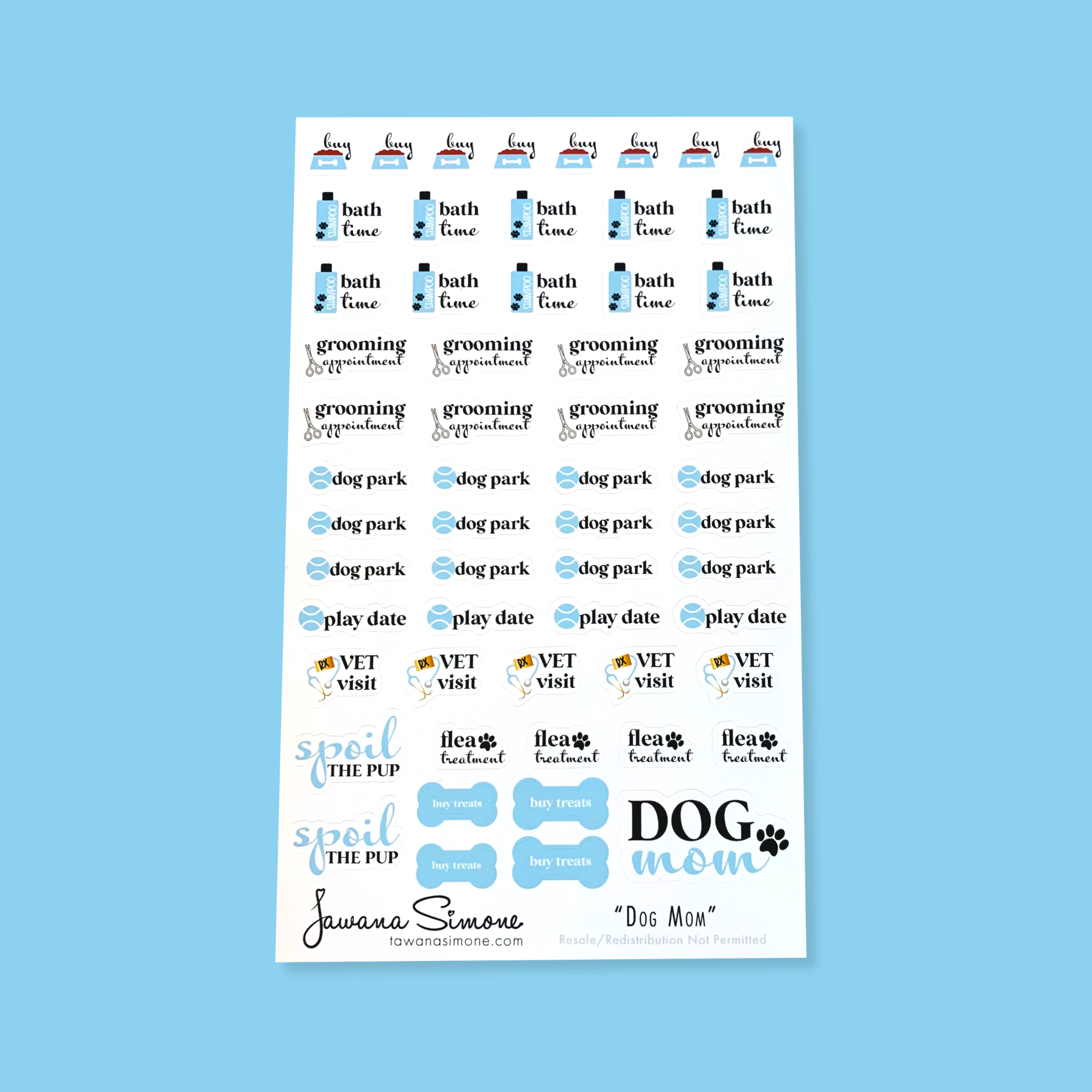 Dog Mom Planner Stickers – Tawana Simone